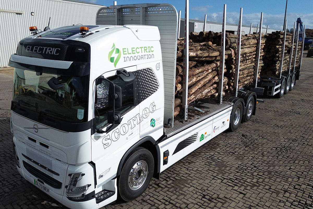 Highland electric timber truck hits the road - Trucking